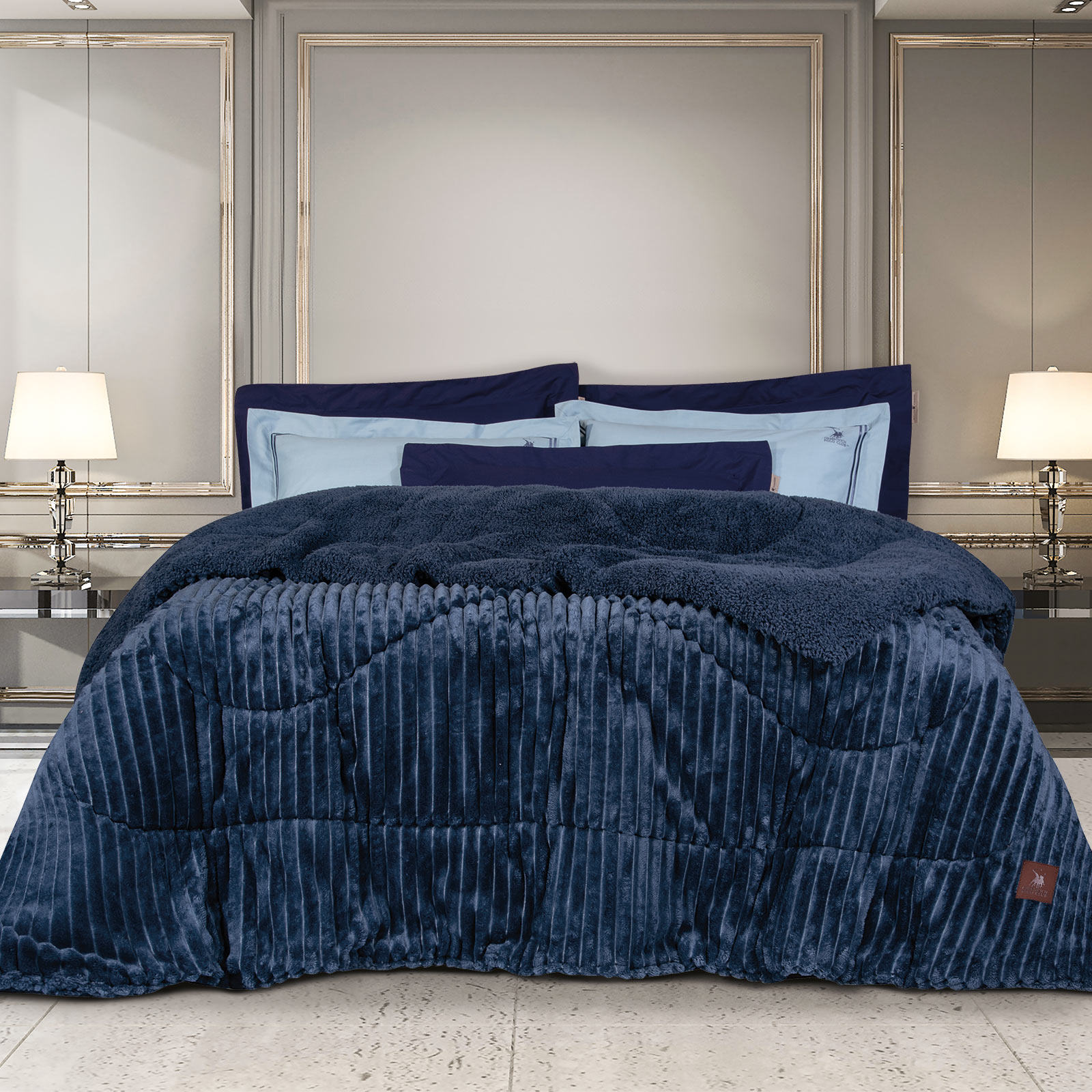 GREENWICH POLO CLUB ΚΟΥΒΕΡΤΟΠΑΠΛΩΜΑ ΜΟΝΟ SHERPA 2490